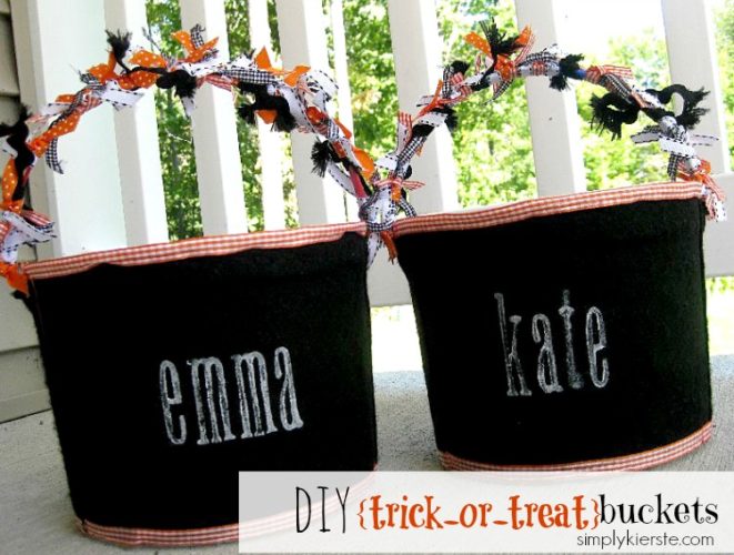 DIY Trick-or-Treat Buckets | oldsaltfarm.com