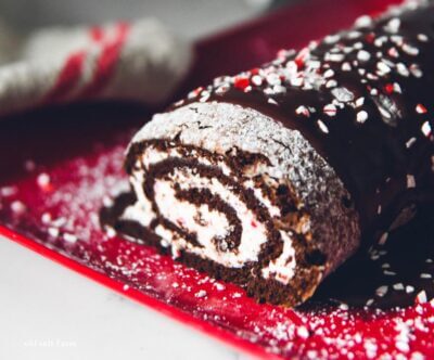 Chocolate Peppermint Cake Roll Recipe | Old Salt Farm