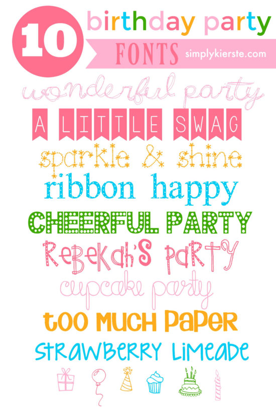 10 Fun Birthday Fonts! - Old Salt Farm