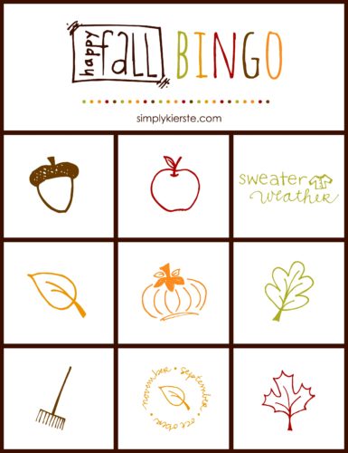 Fall Bingo Game | Old Salt Farm