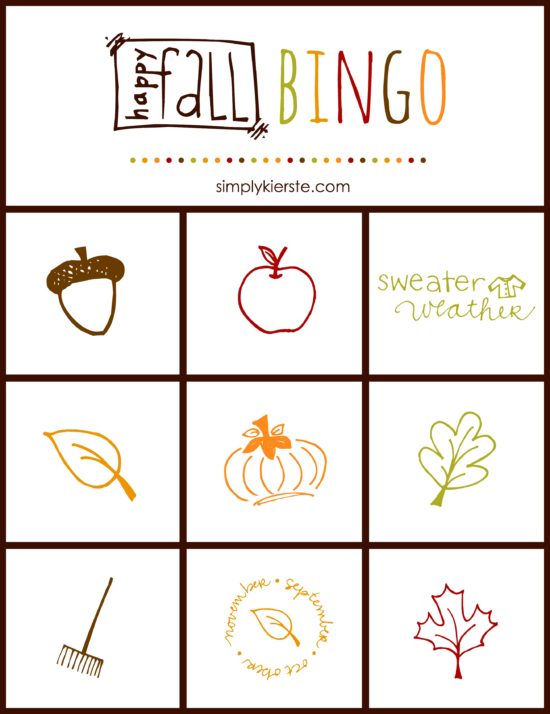 Fall Bingo Game | Thanksgiving Printables | Old Salt Farm