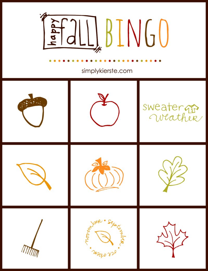 Fall Bingo Game | Thanksgiving Printables | Old Salt Farm