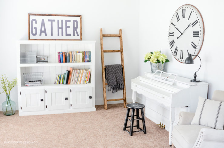 Farmhouse Living Room and Library | Old Salt Farm