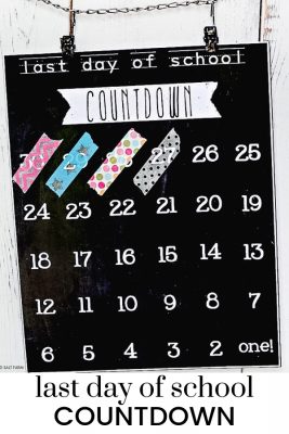 Last Day of School Countdown | Free Printable | Old Salt Farm