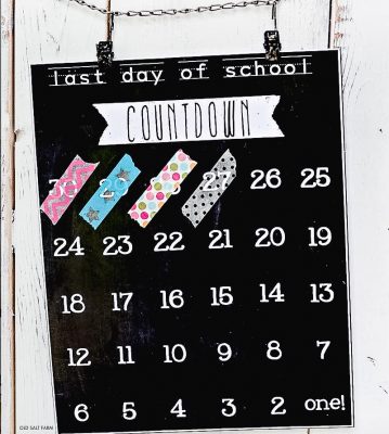 Last Day of School Countdown | Free Printable | Old Salt Farm