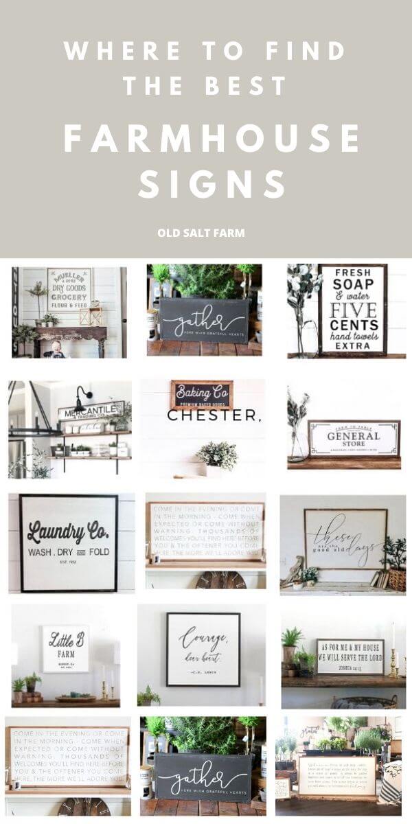 The Best Places to Find Farmhouse Signs - Old Salt Farm