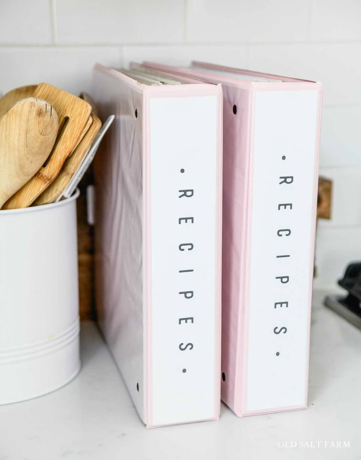 Recipe Book Binder | Free Printables | Old Salt Farm