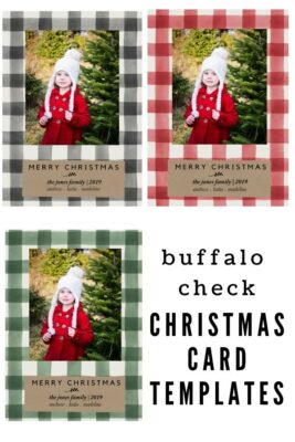 Buffalo Check Christmas Card Templates | Old Salt Farm