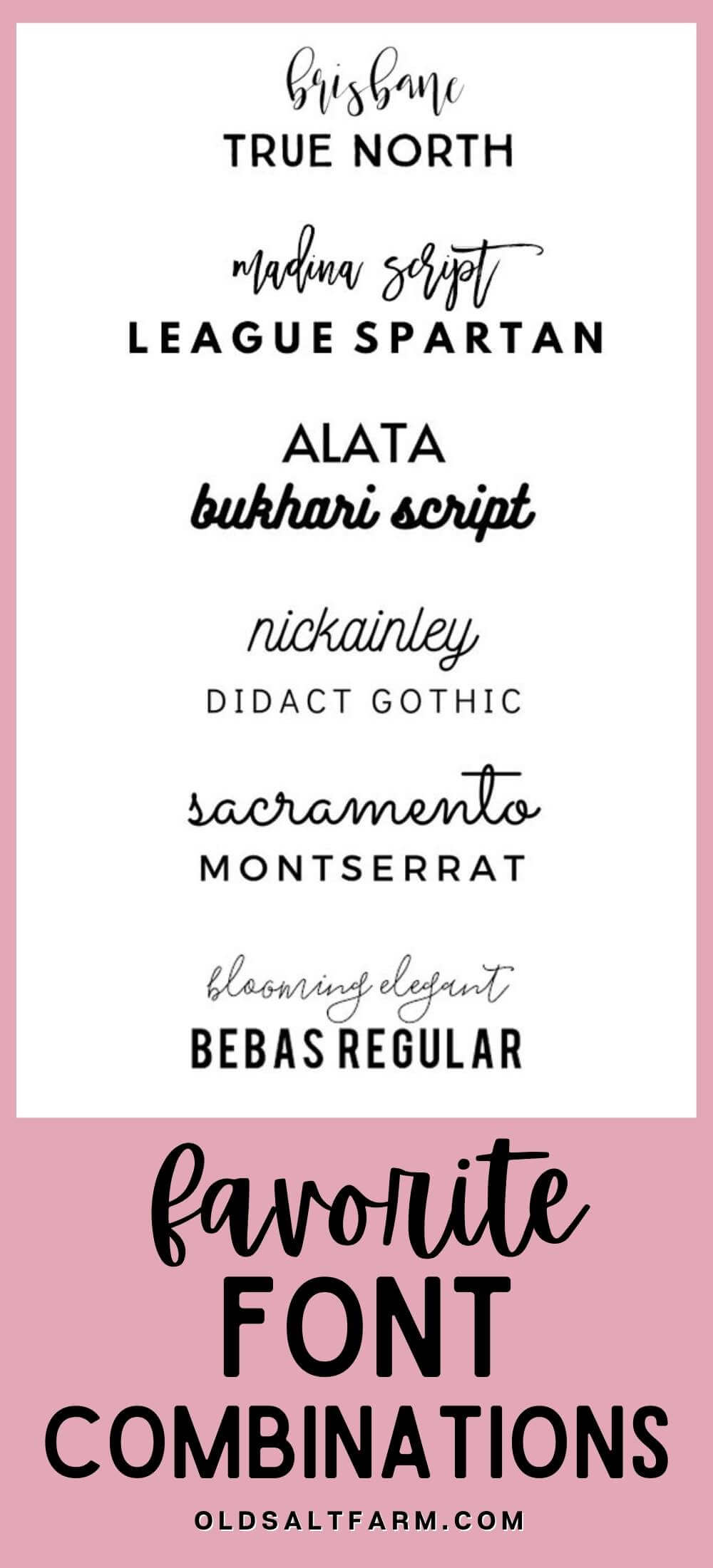 Favorite Font Combinations | Scripted + Plain | Old Salt Farm