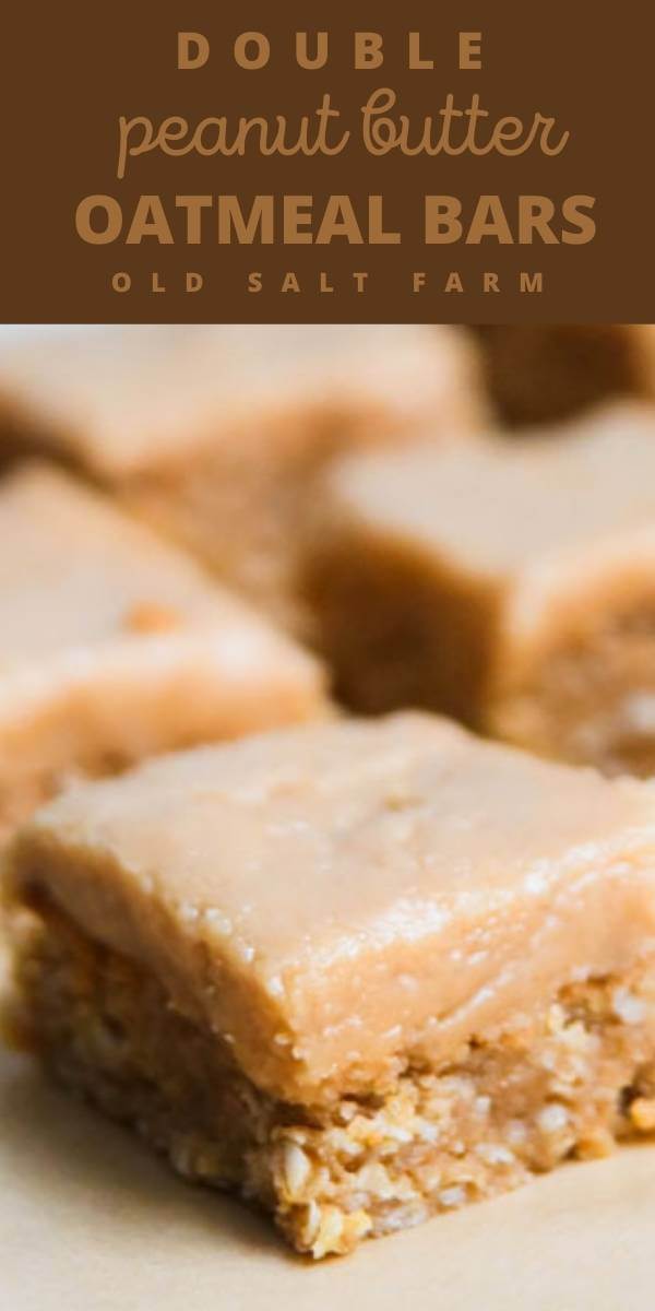 Double Peanut Butter Oatmeal Bars Recipe