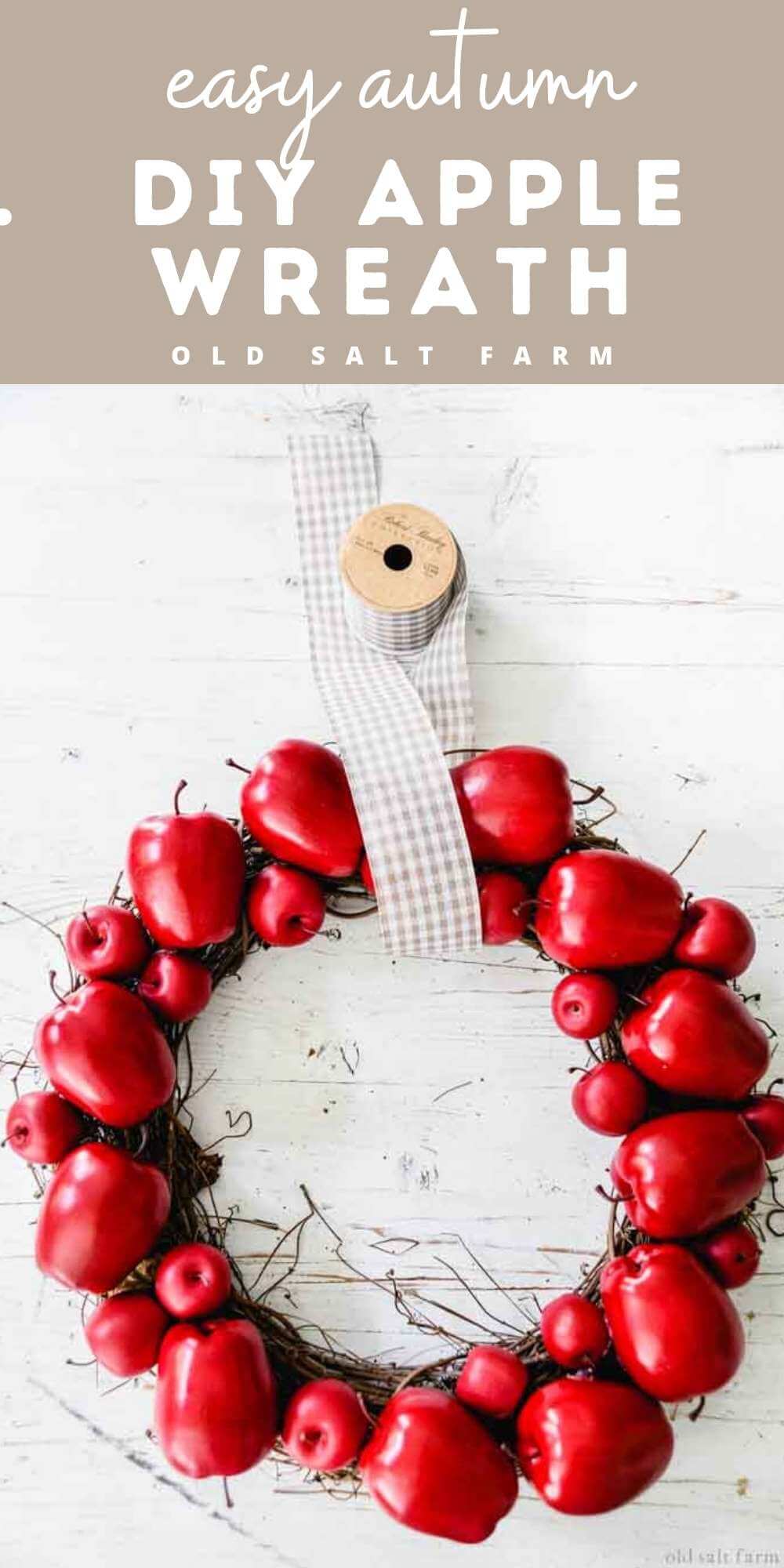 DIY Apple Wreath for Autumn | Old Salt Farm