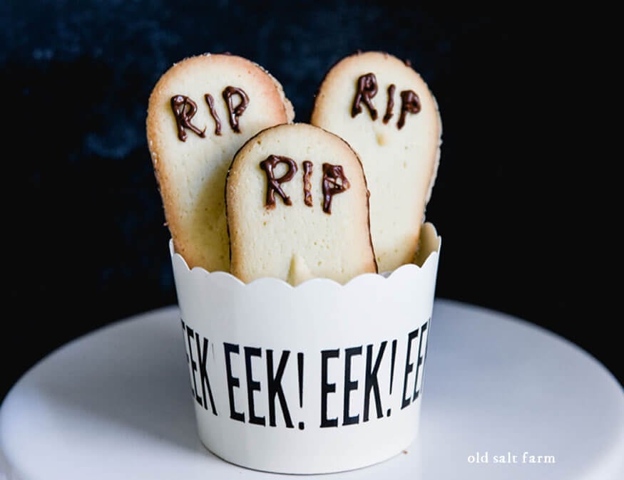 5-Minute Tombstone Cookies for Halloween | Old Salt Farm