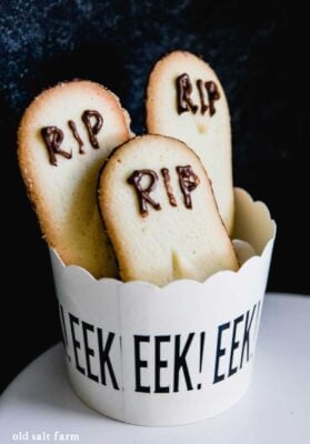 5-Minute Tombstone Cookies for Halloween | Old Salt Farm