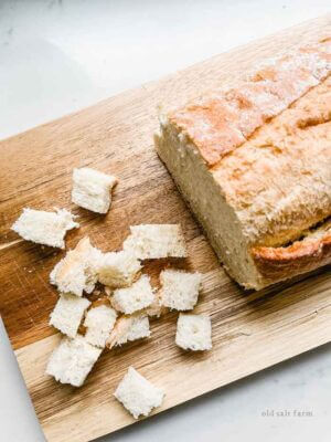 Homemade Bread Cubes for Stuffing or Dressing | Old Salt Farm
