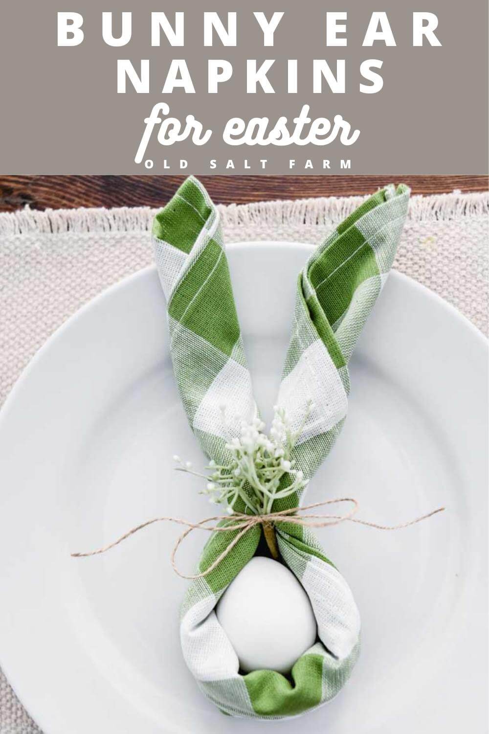 Folded Bunny Ear Napkins | Old Salt Farm