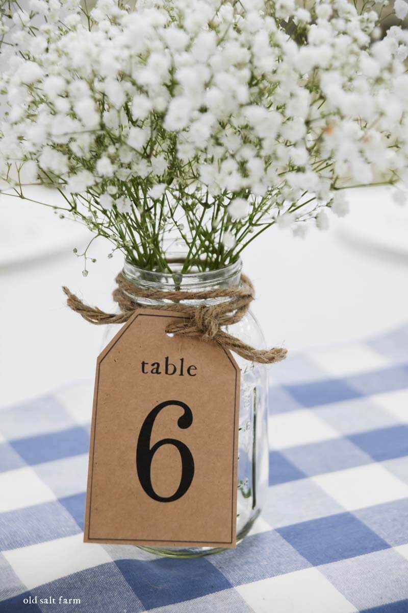 Printable Table Numbers | Southern BBQ Decor | Old Salt Farm