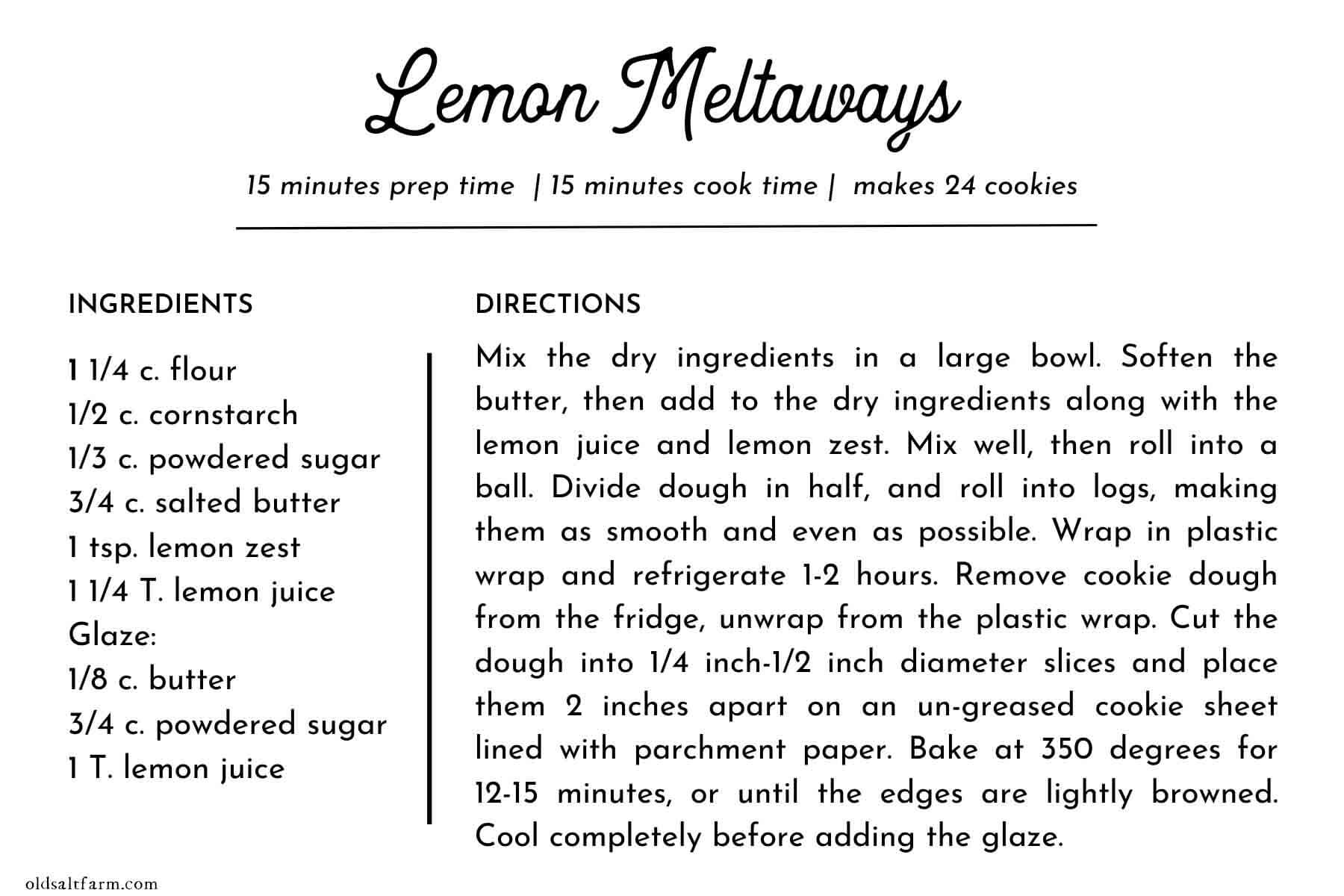 Farmhouse Editable Recipe Card Template | Old Salt Farm