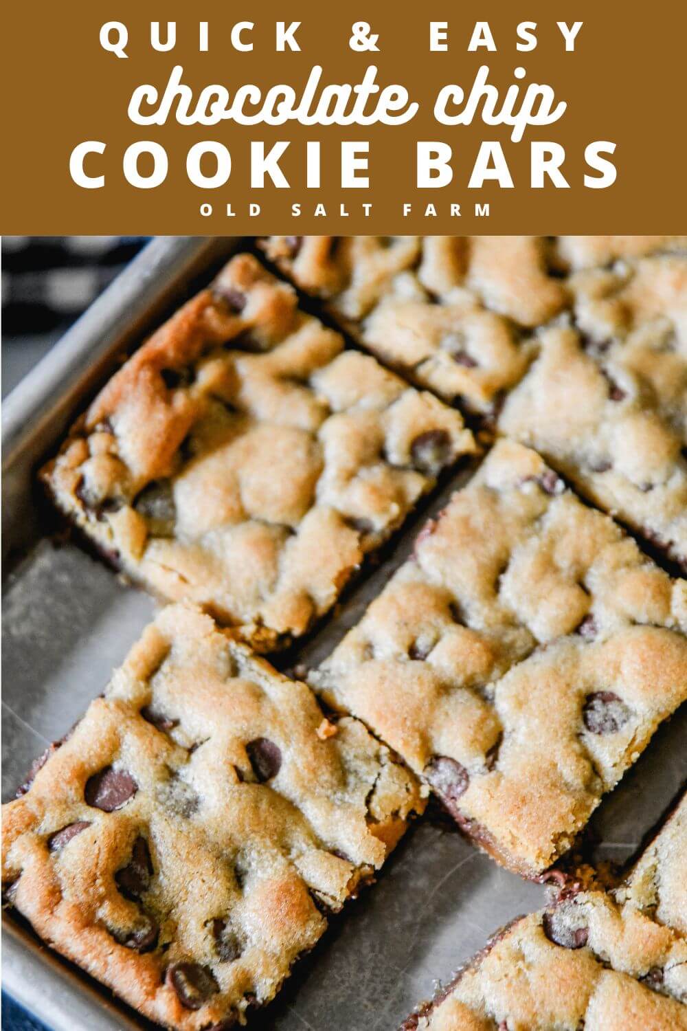 Sheet Pan Chocolate Chip Cookie Bars | Old Salt Farm