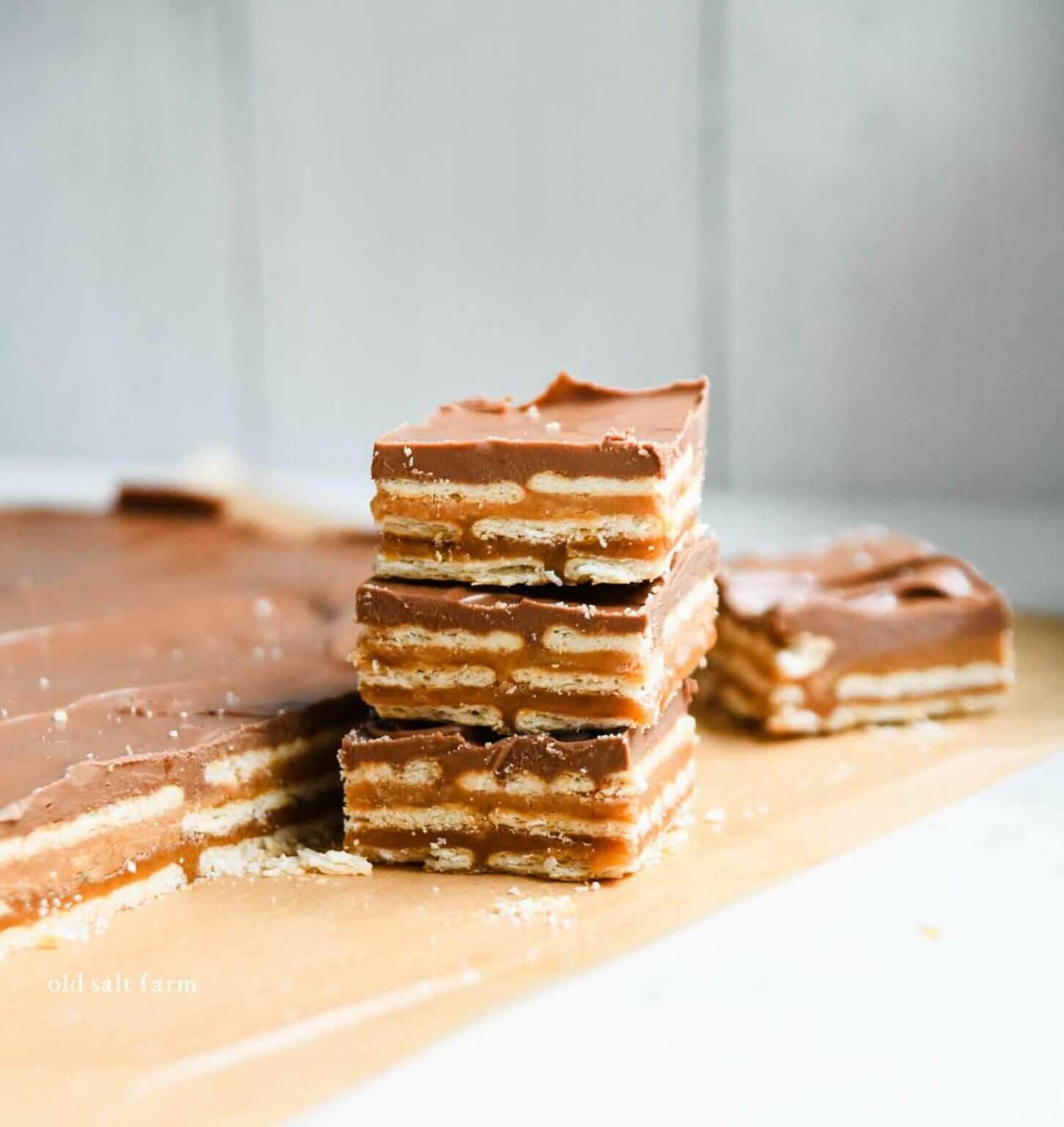 Caramel Cracker Bars | Old Salt Farm