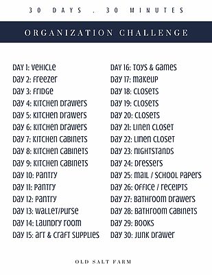 Organization Challenge: 30 Days, 30 Minutes | Old Salt Farm